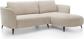 Rozkládací sedací souprava do L ANCONA, 260 cm, s úložným prostorem Roh pohovky: Levý roh, Barva látky: Světle šedá (Flow 16)