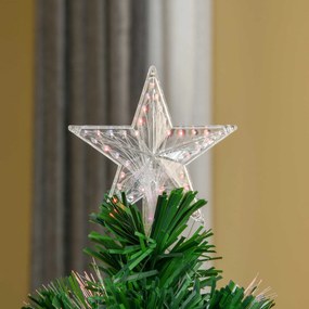 Aosom Vánoční stromek, umělá jedle s vánoční výzdobou, LED světla, 60 x 120 cm, zelená