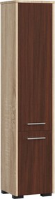 Koupelnová skříňka FIN Sloupek 30 2D 140cm Sonoma / Wenge