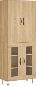 Skříň highboard dub sonoma 69,5 x 34 x 180 cm kompozitní dřevo 3198068