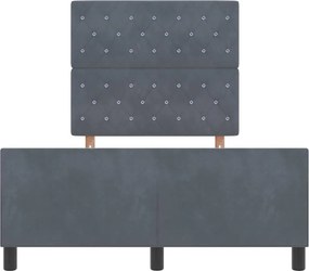 Postel s boxspringem s čelo Tmavě šedá 120 x 200 cm samet 3344868