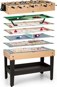 OneConcept Game-Star hrací stůl s 15 hrami, multigame, odkládací prostor, MDF