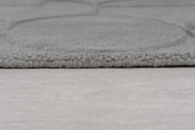 Flair Rugs, Kusový koberec Moderno Gigi Grey kruh, 160x160 (průměr) kruh, šedá, ložnice