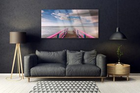 akrylový obraz Most Moře Architektura 120x60 cm