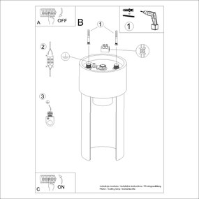 Sollux SL.1673 - Stropní svítidlo FLASH 1xE27/15W/230V bílá