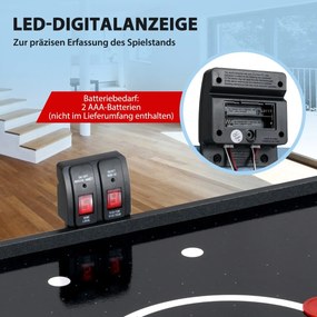 Costway Skládací vzdušný hokejový stůl s LED displejem a 12 V-motor elektrický