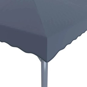 Altán se světelnými LED řetězy 400 x 300 cm antracitový hliník 3070352