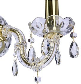 Zlaté křišťálové nástěnné svítidlo Maria Teresa pro žárovku E14  - Candellux