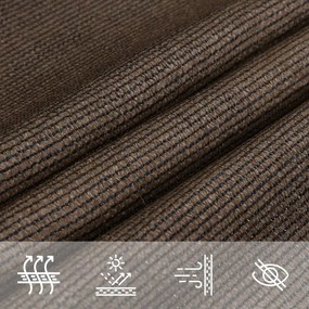 Stínicí plachta 160 g/m² hnědá 5 x 6 m HDPE 311796