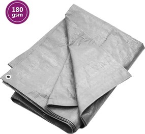 Plachta 180 g/m² 6 x 12 m šedá HDPE 151493