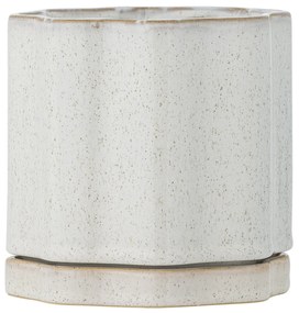 Bloomingville Keramický obal na květináč Argyle Ø 13 cm, béžová barva, keramika