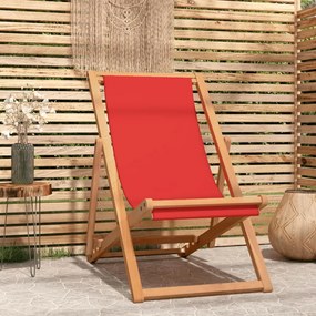 vidaXL Kempingová židle teakové dřevo 56 x 105 x 96 cm [43802] Barva: Červená