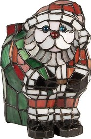 Stolní Tiffany lampa Santa Claus - 17*11*22 cm / E14/max. 1x25W