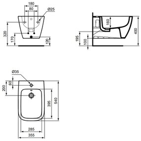 Ideal Standard i.life B Závěsný bidet, bílá, SmartGuard T4615HY