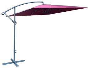 Rojaplast Slunečník kovový 8080 - 270x270cm- bordó