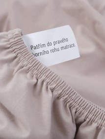 MK Lůžkoviny Jersey prostěradlo s elastanem Deluxe 220 × 200 cm – cappuccino