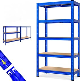 Regál s vysokou nosností HEAVY, max. 875kg, 90x40x180cm, modrá Monzana