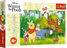 TREFL Puzzle Medvídek Pú: Chuť medu / 60 dílků / 33 x 22 cm