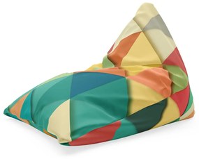 Sablio Sedací vak Triangl Trojúhelníky: 120 x 100 x 100 cm