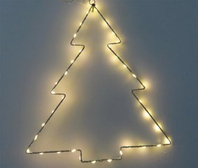 HJ LED světelná dekorace ve tvaru vánočního stromečku (USB nebo AA baterie) LED barva: Studená bílá/Cold white