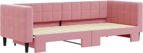 Válenda s přistýlkou růžová 80 x 200 cm samet 3196687