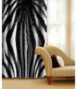 DIMEX | Hotové závěsy - kusový fotozávěs Zebra CU-140-021 | černobílá | 140 x 245 cm