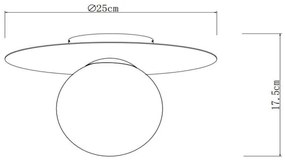 Lucide 79187/01/31 - Stropní svítidlo TRICIA 1xE27/15W/230V pr. 25 cm bílá