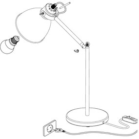 Eglo 49469 - Stolní lampa PRIDDY 1xE27/40W/230V