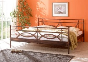 Nábytek ATIKA s.r.o. Kovová postel TOSCANA Povrchová úprava: stříbrná RAL 9006, Rozměr: 80 x 200 cm