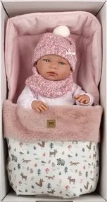 Llorens 73826 NEW BORN HOLČIČKA - realistická panenka miminko s celovi
