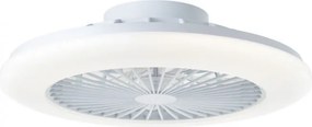 Brilliant G60020/05  Stmívatelné LED svítidlo SALERNO BÍLÉ &amp; reverzní VENTILÁTOR + funkce LED