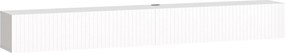 HOMCOM Zavěšený TV nábytek 180 cm, TV nábytek pro televizory až do 183 cm, 2 sklápěcí dveře, 180x25x22 cm, bílá