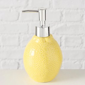 Dávkovač mýdla Limone, žlutá/s chromovými prvky, 300 ml
