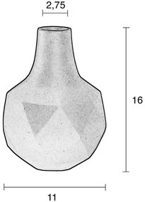 OnaDnes -20% Tmavě zelená kovová váza ZUIVER BLOOM 16 cm