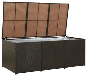 vidaXL Marketos Zahradní úložný box polyratan 180 x 90 x 70 cm hnědý