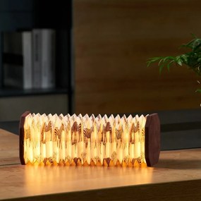 Tmavě hnědá světelná dekorace na USB Velvet Accordion – Gingko