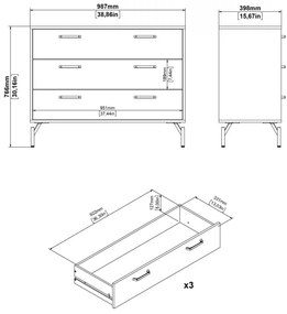 Tvilum Komoda Danila 301 černý mat
