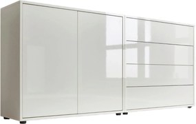 XXXLutz ŠIROKÁ KOMODA, bílá, vysoce lesklá bílá, 158/73/33 cm MID.YOU - Široké komody - 001067002001