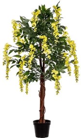 PLANTASIA 91593 PLANTASIA Umělý strom, 120 cm, Wisteria žlutá