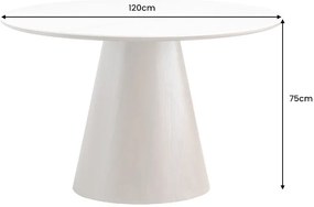 Kulatý jídelní stůl Parthenia 120 cm vzor ořech