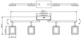 Globo 56223-3 - LED Bodové svítidlo TRYSTAN 4xLED/4W/230V