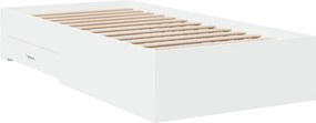 Rám postele se zásuvkami bílý 90 x 200 cm kompozitní dřevo 3280426