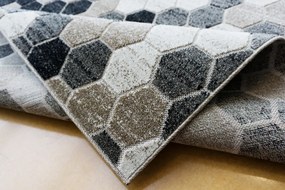 BE Koberec Lagos 1675 BEIGE - béžový šedý černý obdélníkový Rozměr: 60x100 cm