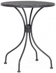 BIZZOTTO kulatý zahradní kovový stůl LIZETTE antracit ø60 cm 0802973