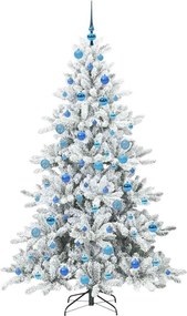 Umělý Skládací Vánoční Strom s stojanem Bílá 180 cm PVC a ocel 3397725