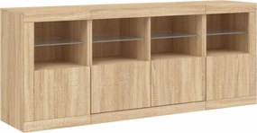 Příborník s LED osvětlením dub sonoma 163 x 37 x 67 cm 3209074