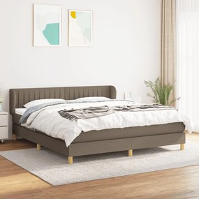 Box spring postel s matrací taupe 160x200 cm textil 3126977