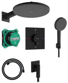 Hansgrohe Raindance Alive S - Sprchový set s termostatem pod omítku, průměr 30 cm, 3 proudy, matná černá 24630670