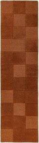 Ručně tkaný vlněný běhoun v terakotové barvě 60x230 cm Checkerboard – Flair Rugs