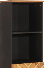 vidaXL Koupelnová skříňka hnědá a černá 38 x 33,5 x 160 cm mangovník [356805]